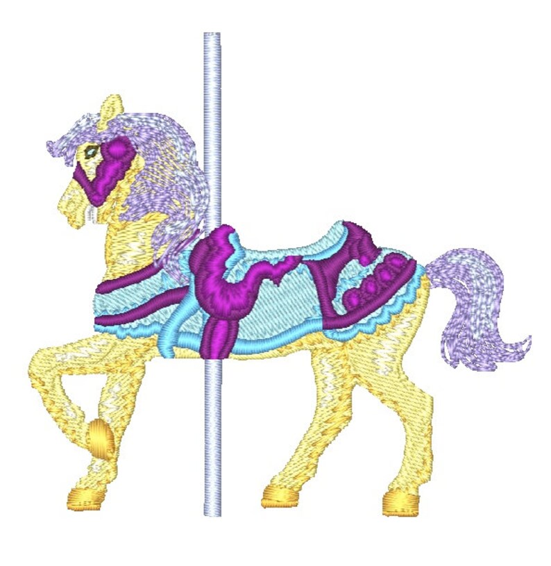 Carousel-horses. 10 Machine Embroidery Designs From ATW | Etsy