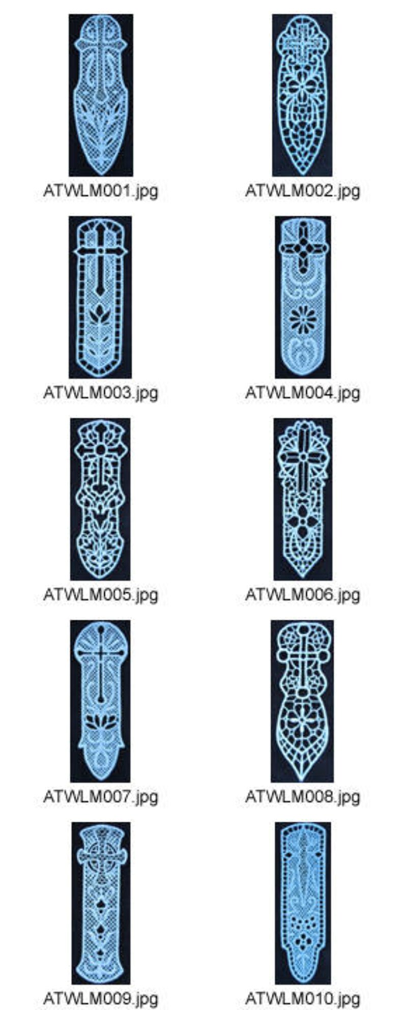 FSL Cross Bookmarks-5x7 Machine Embroidery Designs | Etsy