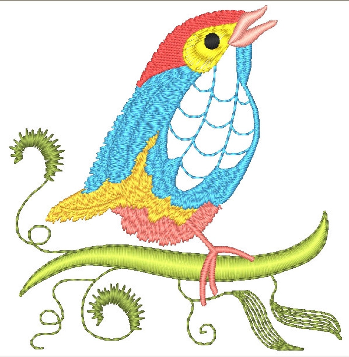 Jacobean-birds Machine Embroidery Designs 11506 - Etsy