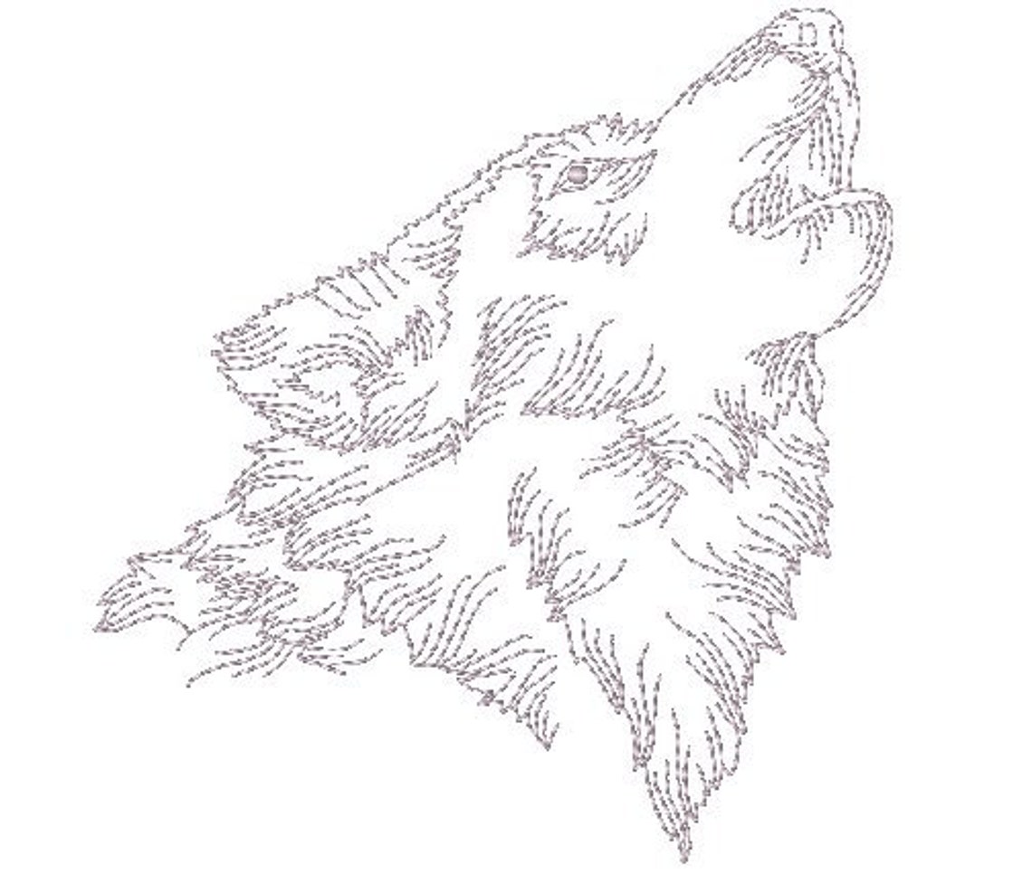 Redwork Realistic Wolves 12 Machine Embroidery Designs - Etsy