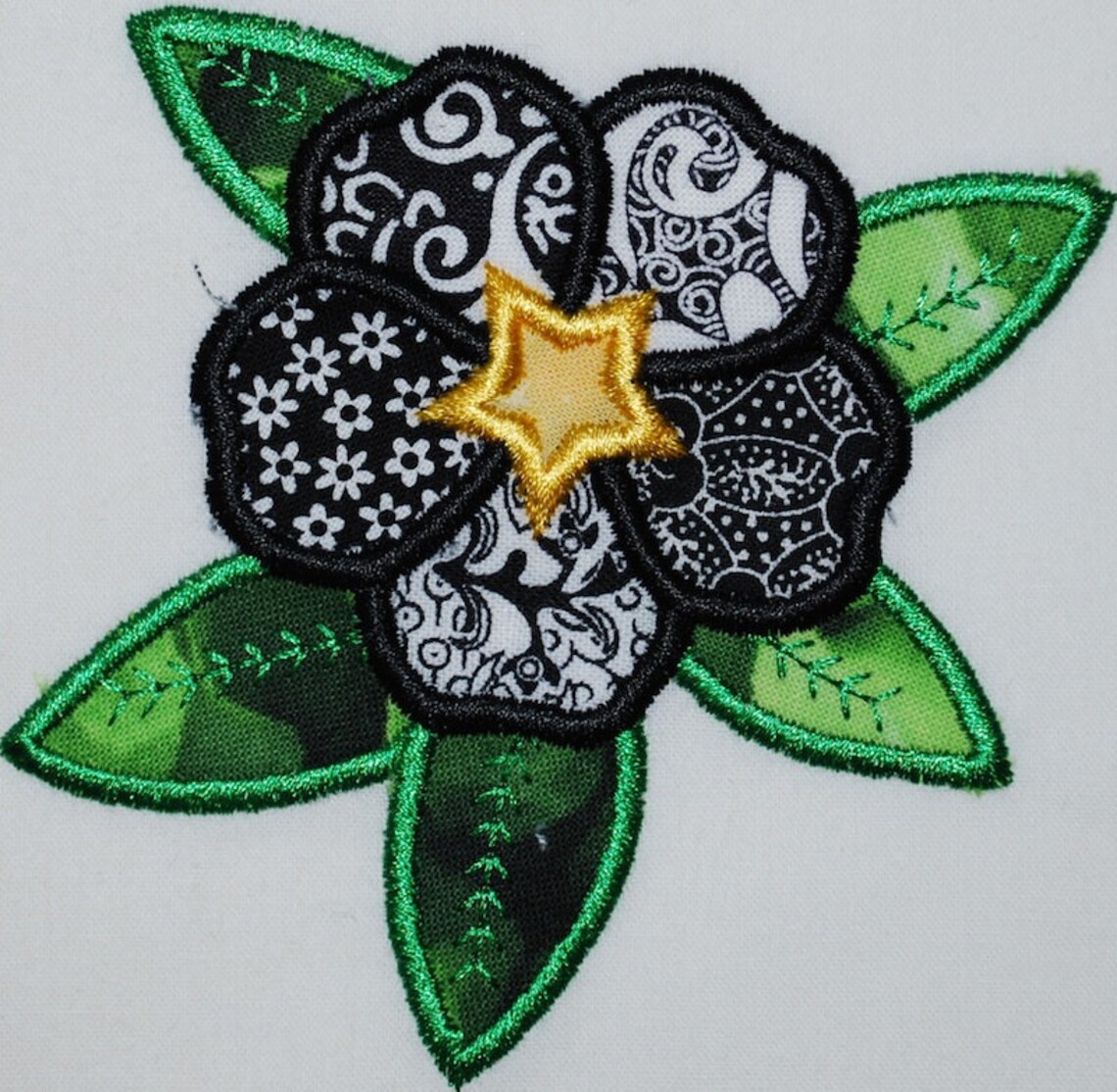Patchwork Applique Flowers Machine Embroidery Designs - Etsy