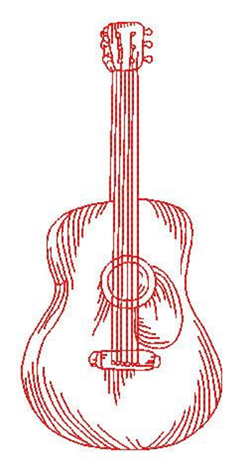 Redwork Musical Instruments 35 Machine Embroidery Designs - Etsy