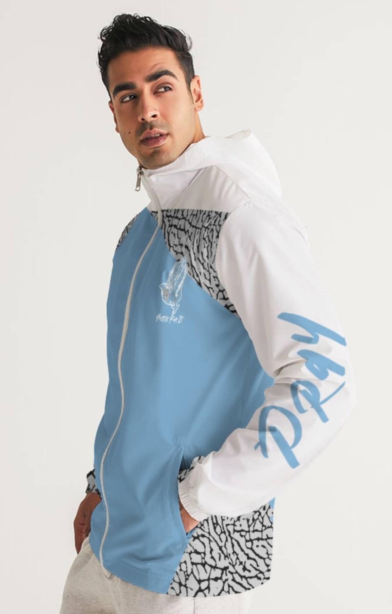 Jacket for Jordan 3 UNC | UNC Jordan 3 Windbreaker Carolina |first Pray ...