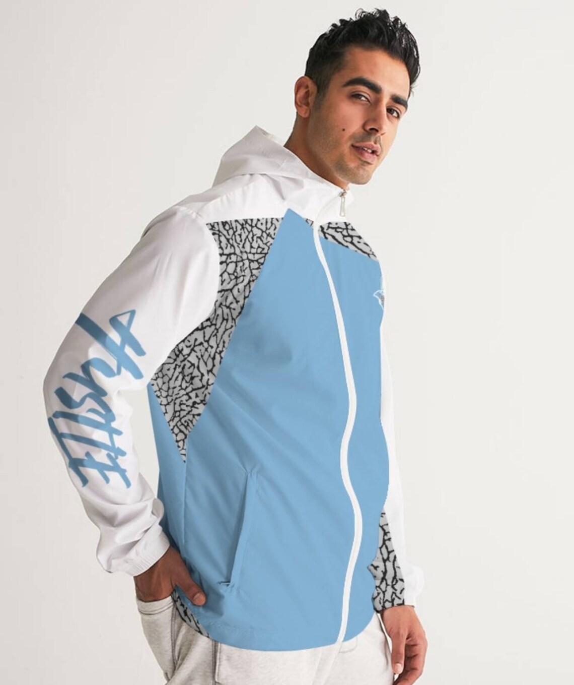 Jacket for Jordan 3 UNC | UNC Jordan 3 Windbreaker Carolina |first Pray ...