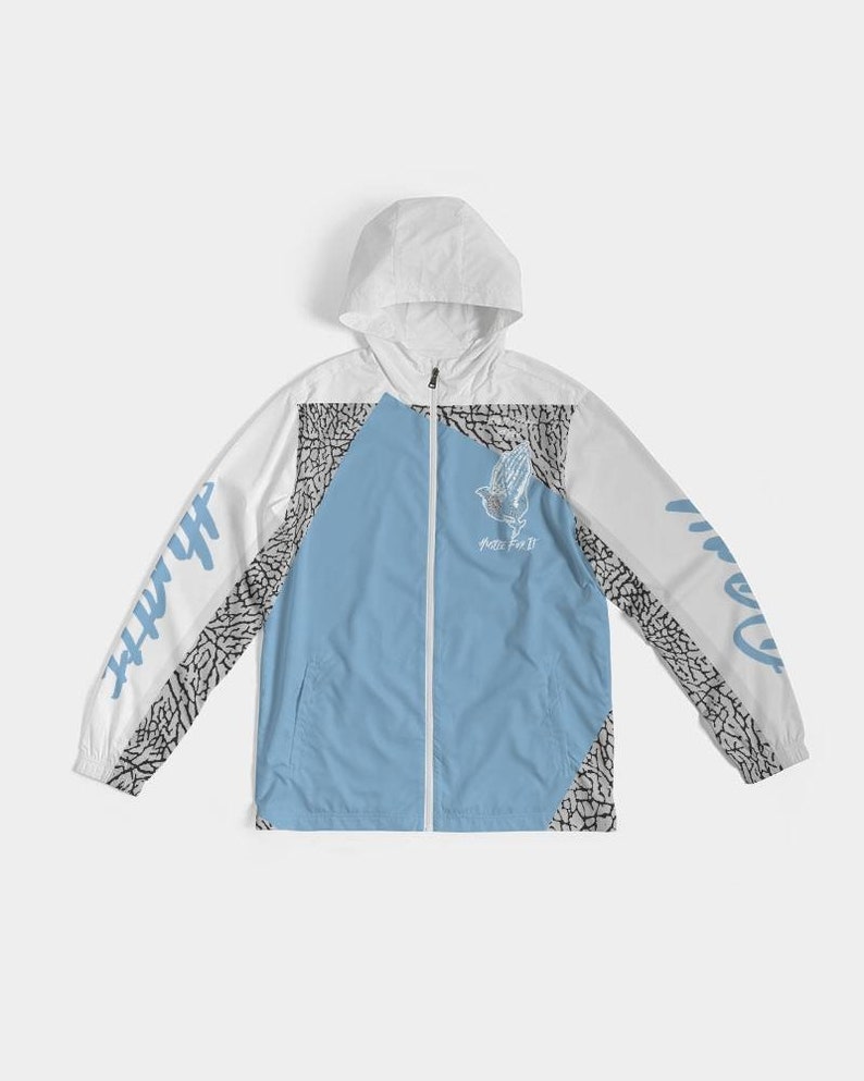 Jacket for Jordan 3 UNC | UNC Jordan 3 Windbreaker Carolina |first Pray ...