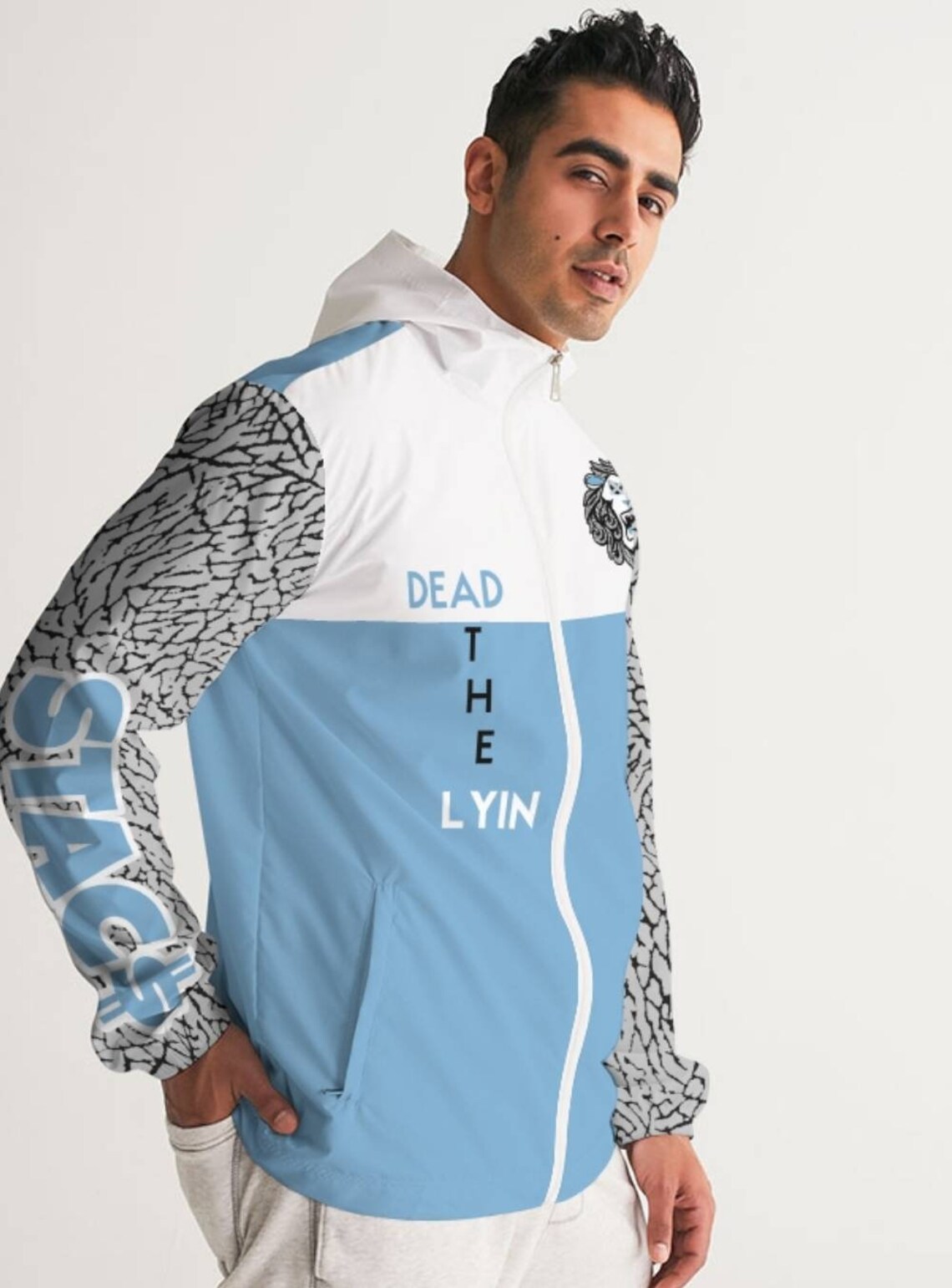 Jacket for Jordan 3 UNC | UNC Jordan 3 Windbreaker Carolina Blue, White ...