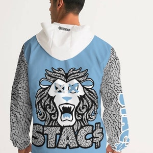 Jacket for Jordan 3 UNC | UNC Jordan 3 Windbreaker Carolina Blue, White ...