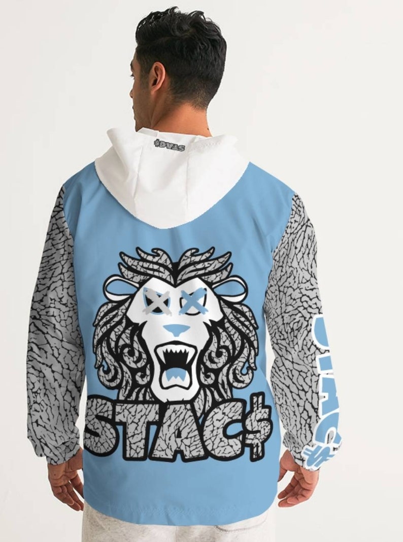 Jacket for Jordan 3 UNC | UNC Jordan 3 Windbreaker Carolina Blue, White ...