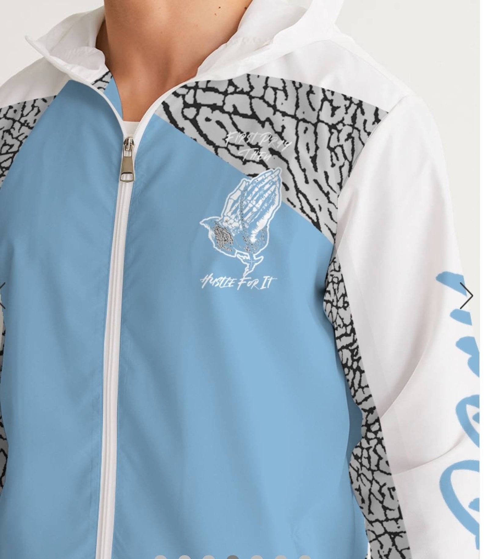 Jacket for Jordan 3 UNC | UNC Jordan 3 Windbreaker Carolina |first Pray ...