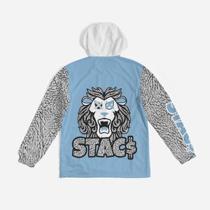 Jacket for Jordan 3 UNC | UNC Jordan 3 Windbreaker Carolina Blue, White ...