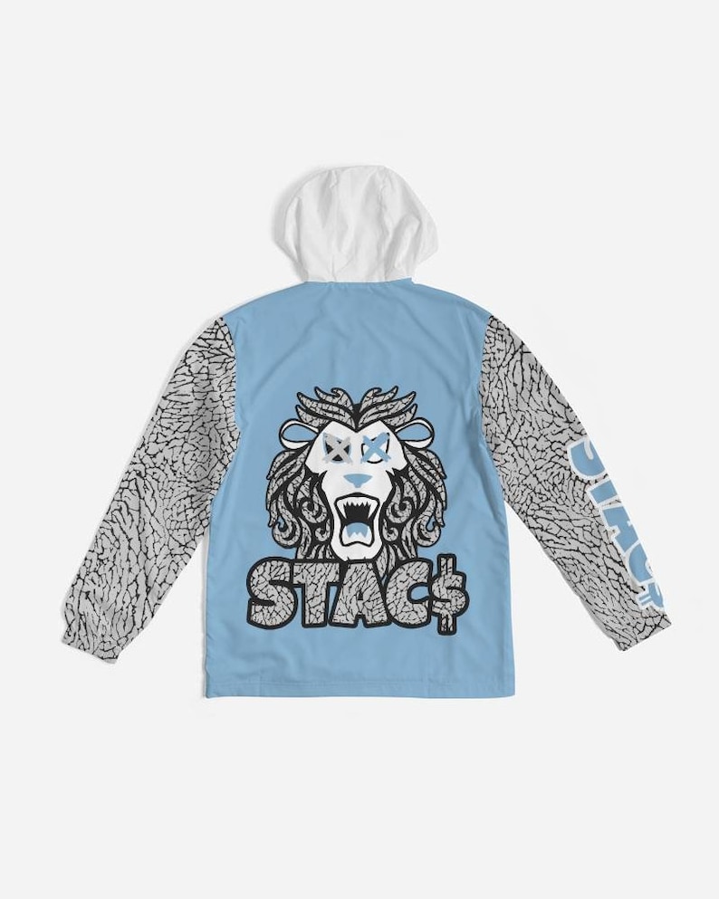 Jacket for Jordan 3 UNC | UNC Jordan 3 Windbreaker Carolina Blue, White ...