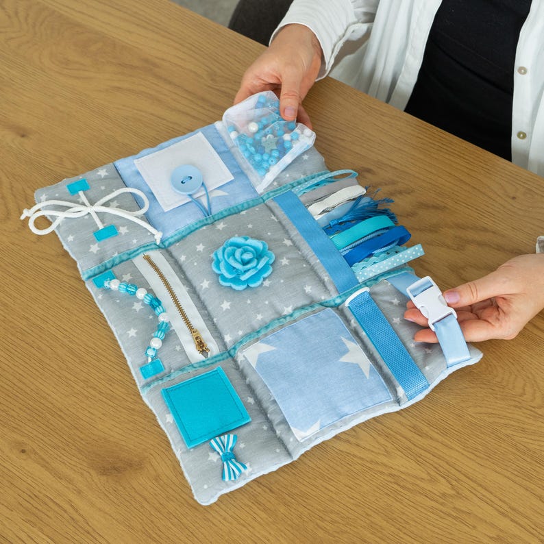 Dementia Activity Fidget Lap Mat, Alzheimers Anxiety Relief Aid ...