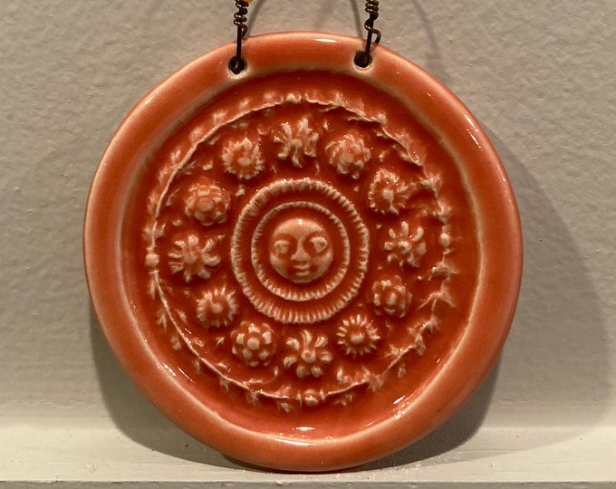 Sun Face Wall Art, Ceramic Wall Tile, Ceramic Art Tile, Kitchen Tile ...