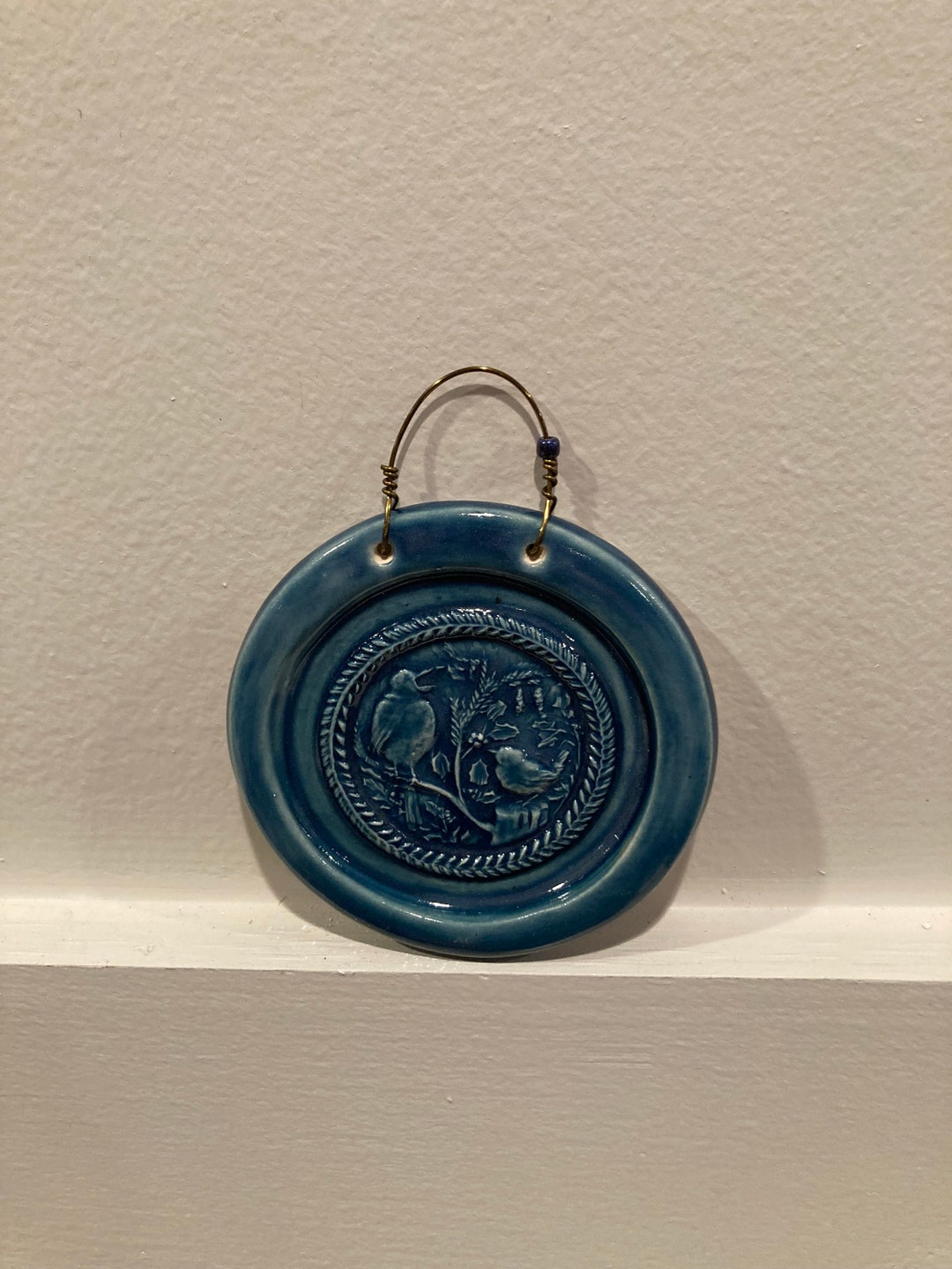 Blue Bird Art Tile, Bird Tile, Ceramic Bird Tile, Bluebird on Branch ...