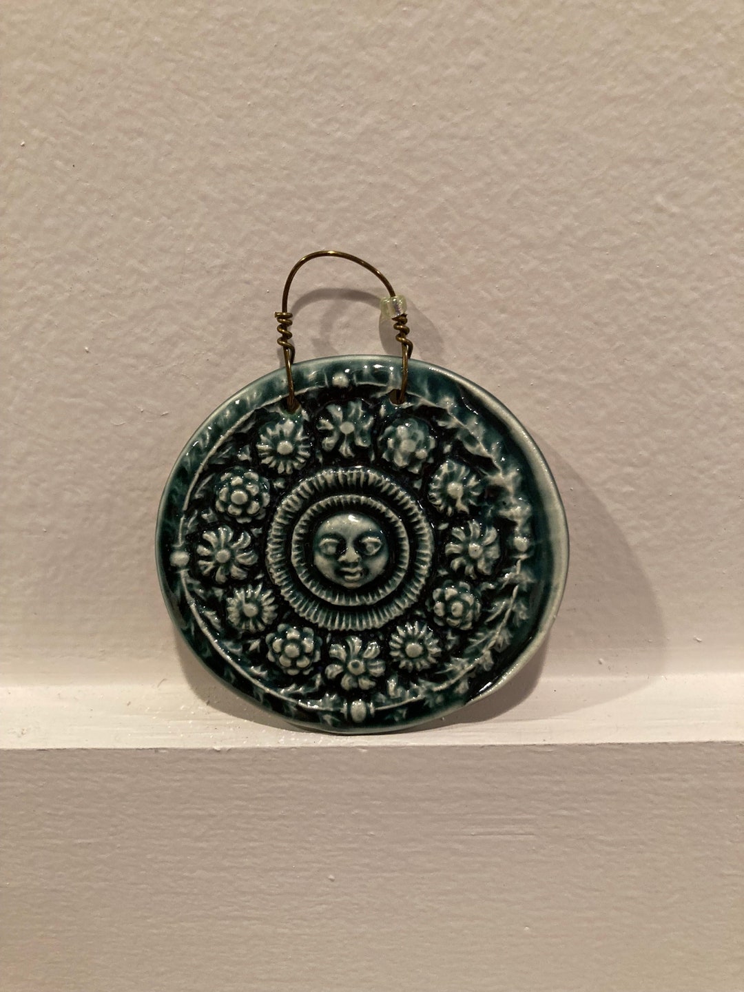 Sun Face Wall Art, Ceramic Wall Tile, Ceramic Art Tile, Kitchen Tile ...