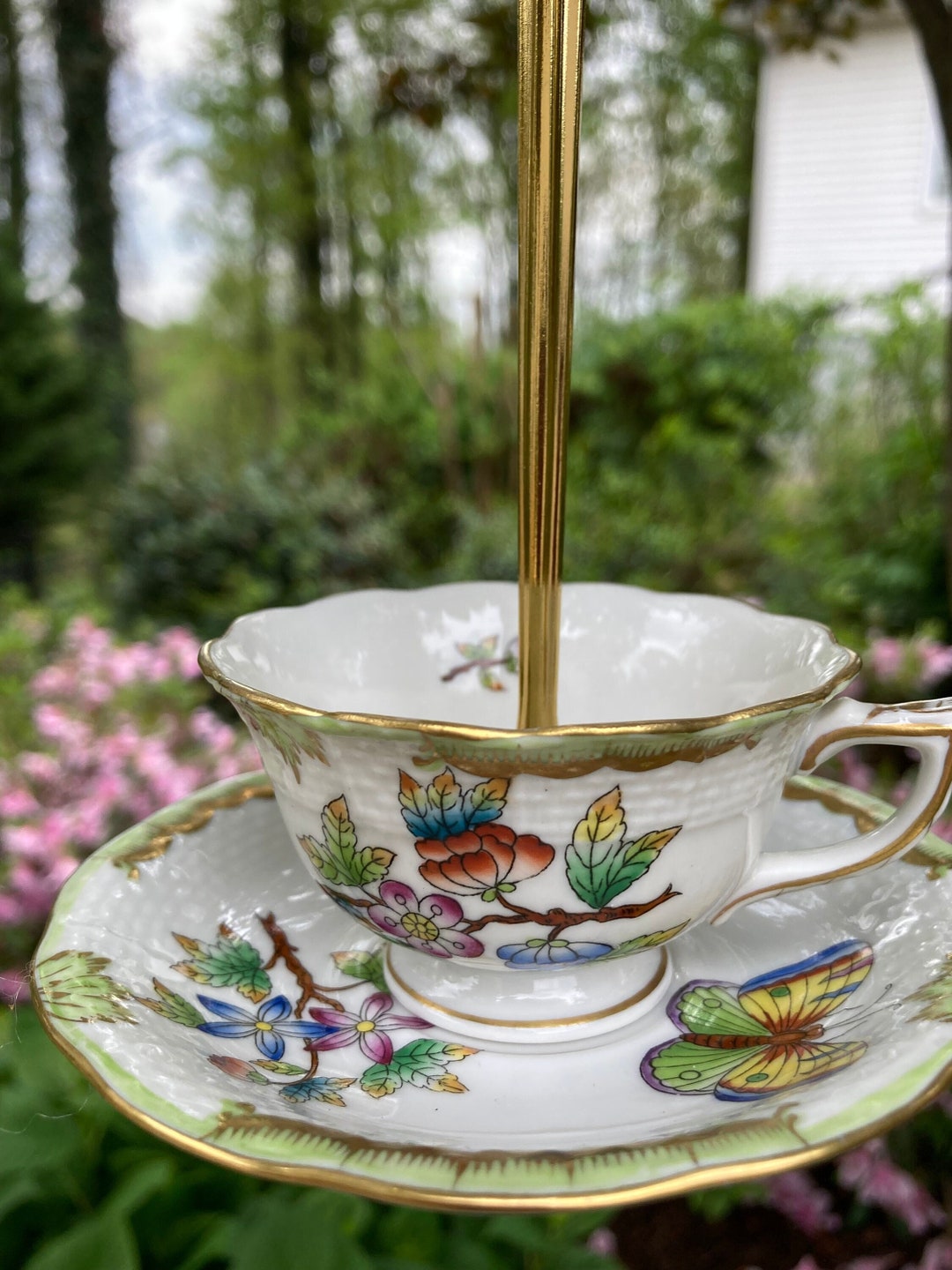 Bird Feeder, Bee Pollinator, Tea Cup Bird Feeder, Vintage Cup, Teacup ...