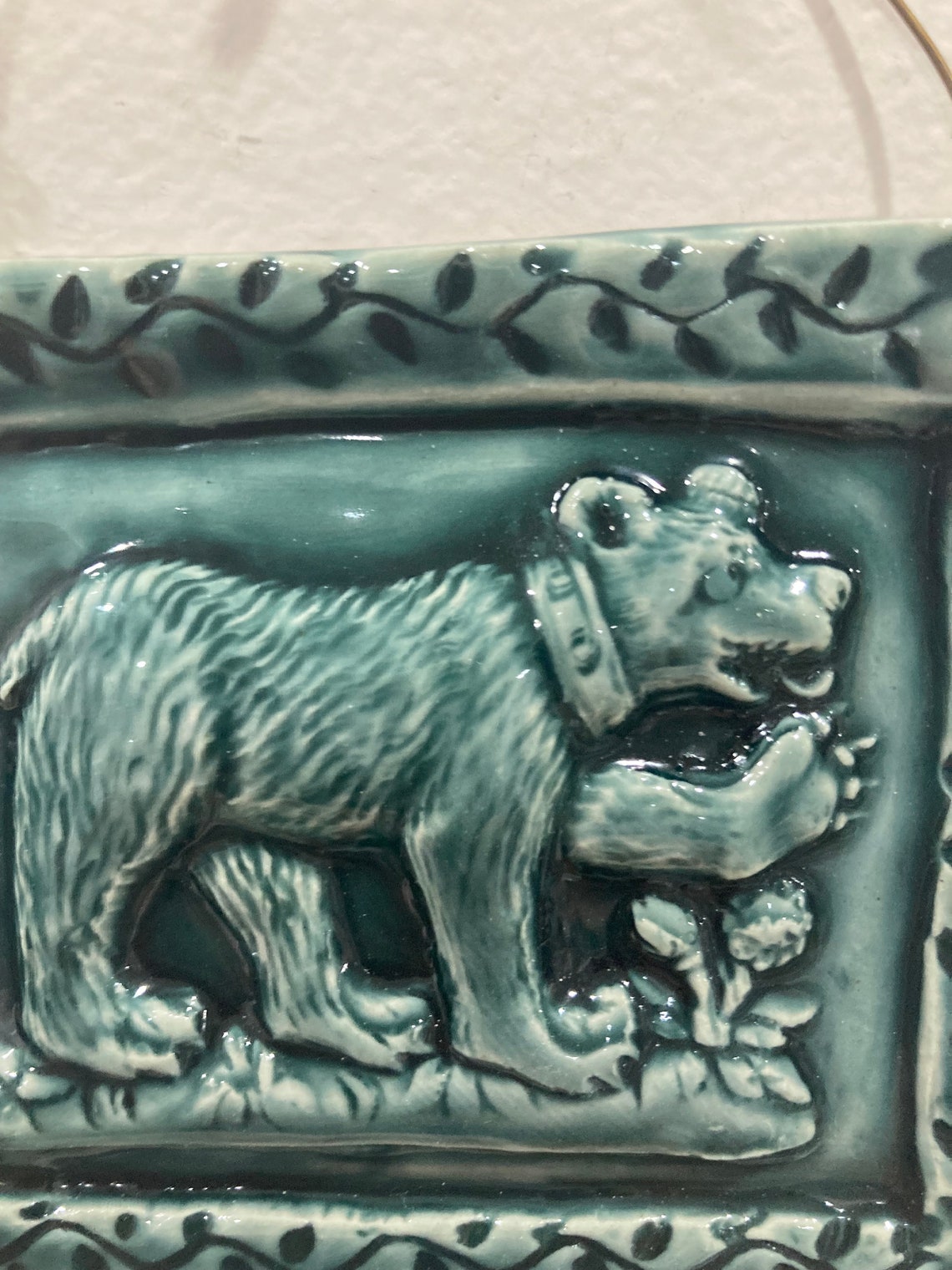 Bear Tile, Ceramic Wall Tile, Ceramic Art Tile, Kitchen Tile, Garden ...