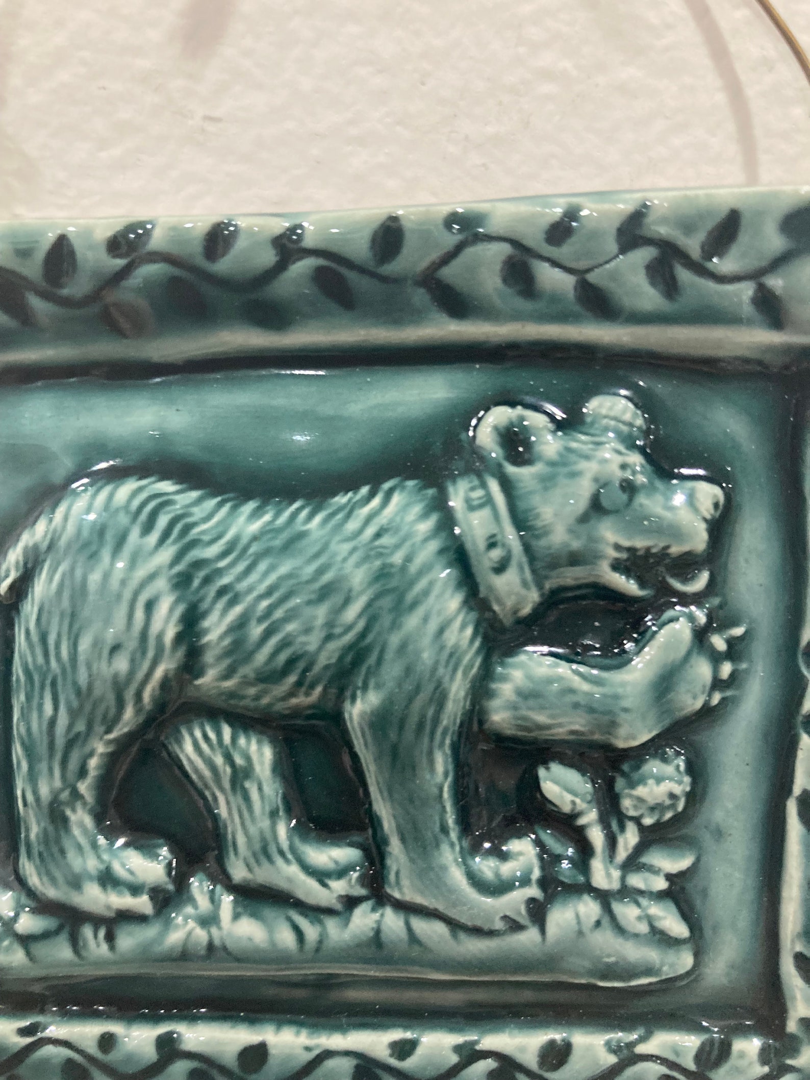 Bear Tile, Ceramic Wall Tile, Ceramic Art Tile, Kitchen Tile, Garden ...