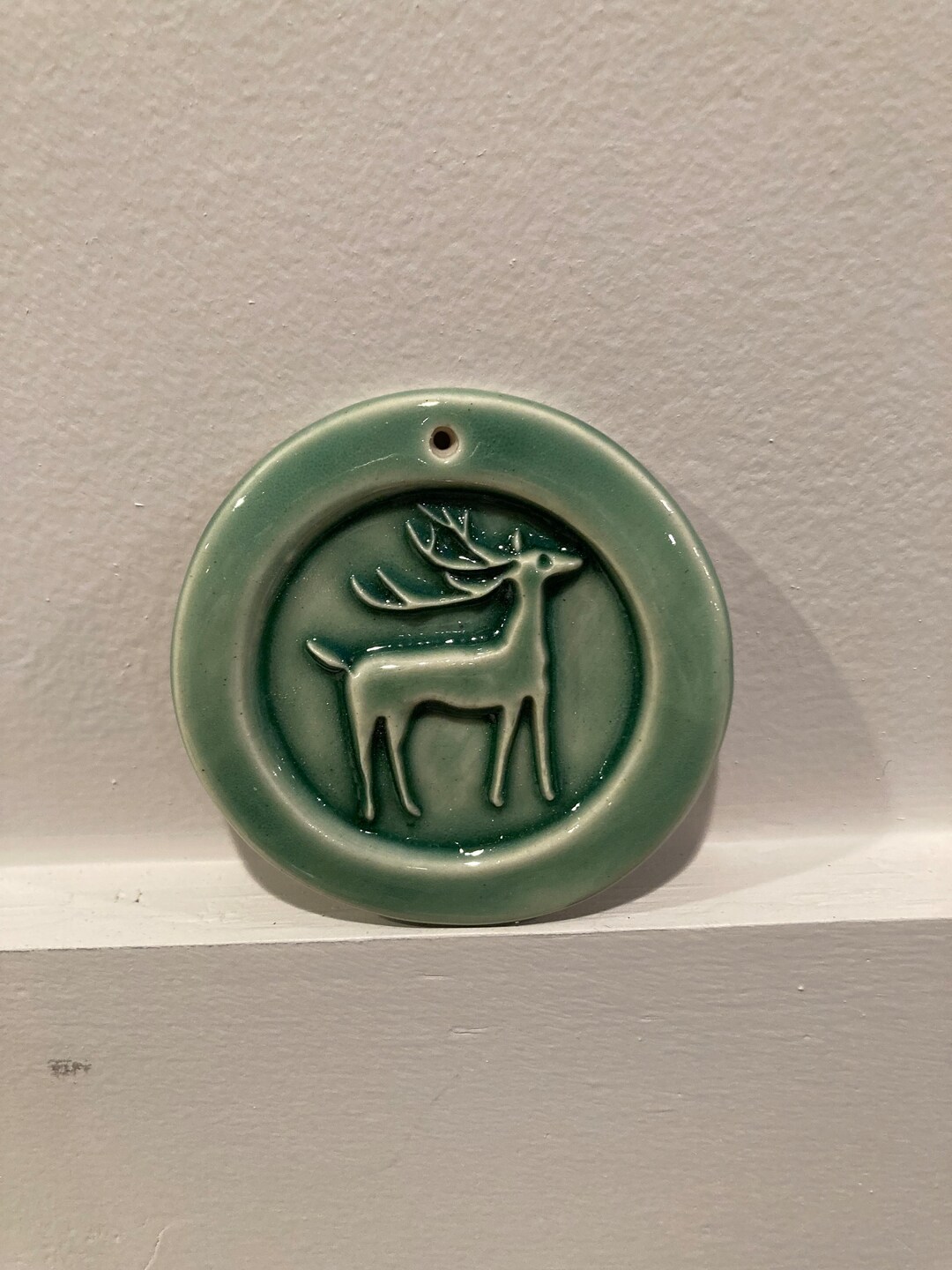 Deer Tile, Ceramic Clay Wall Tile, Pottery Art Tile, Kitchen Tile ...