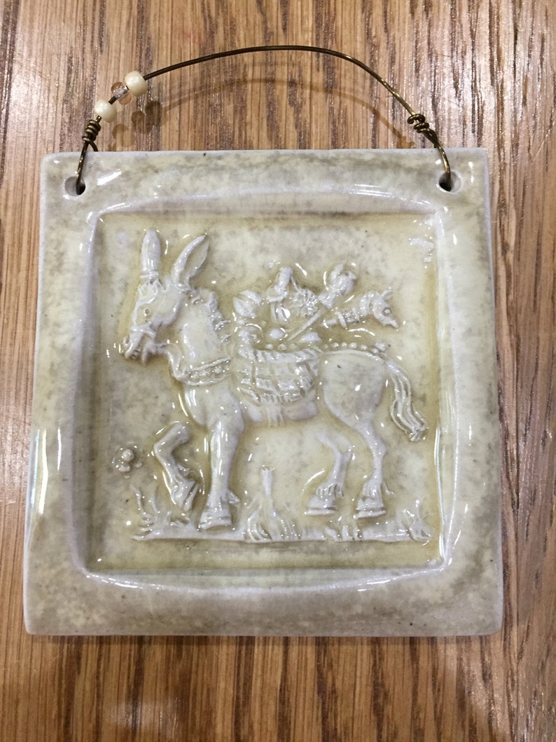 Donkey with Gifts Oatmeal Tan Donkey Donkey Ornament Tan | Etsy