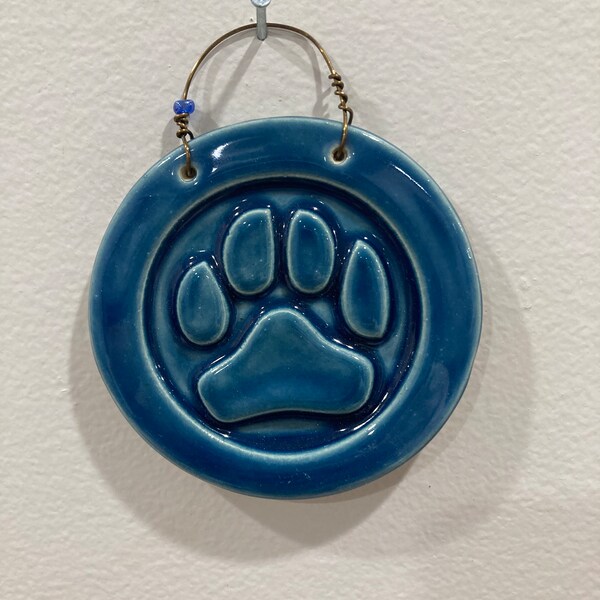 Ceramic Dog Paw Tile - Etsy