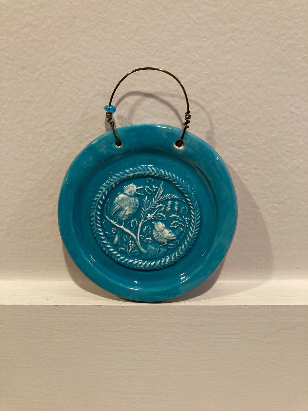 Blue Bird Art Tile, Bird Tile, Ceramic Bird Tile, Bluebird on Branch ...