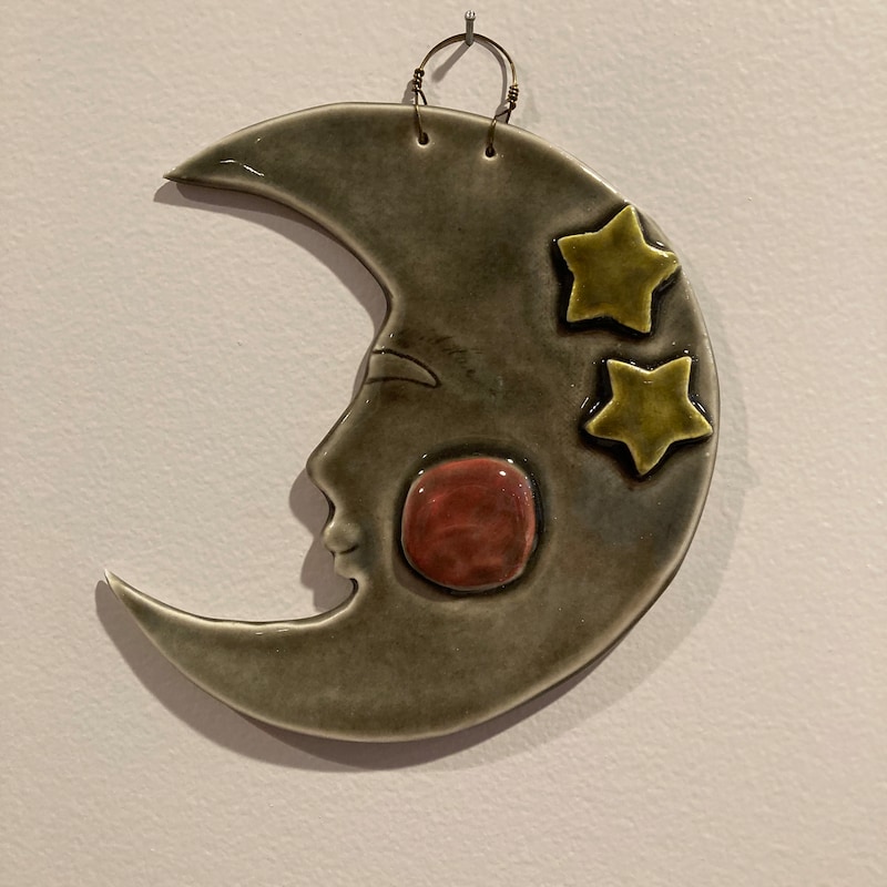 Moon Ceramic Tile - Etsy