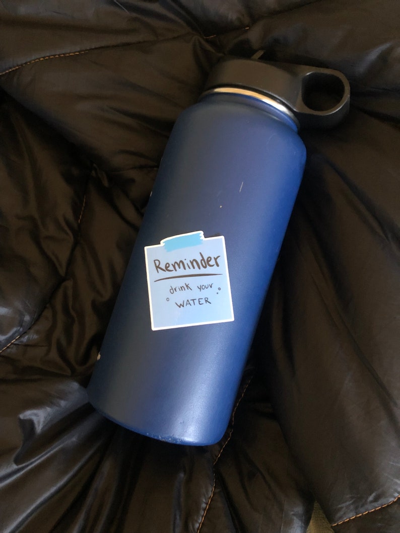 Reminder Drink Your Water Sticker Water Bottle Sticker Cute Sticker ...