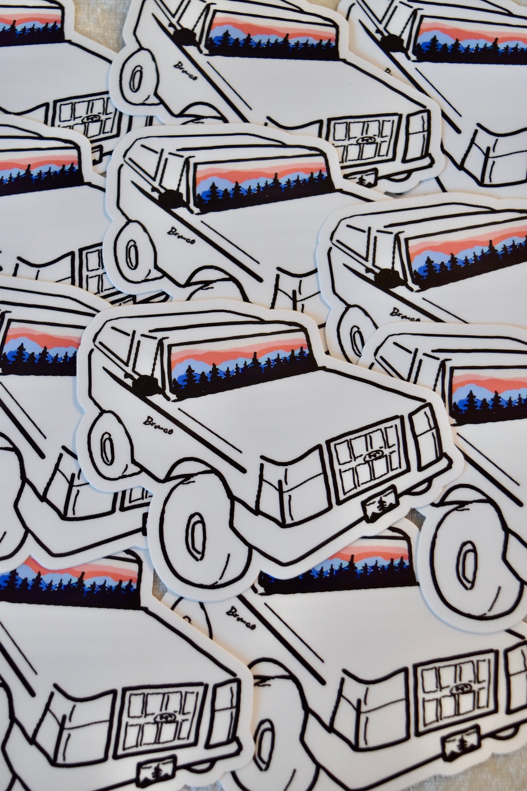 Ford Bronco Sunset Sticker | Waterproof Die-cut Decal - Etsy