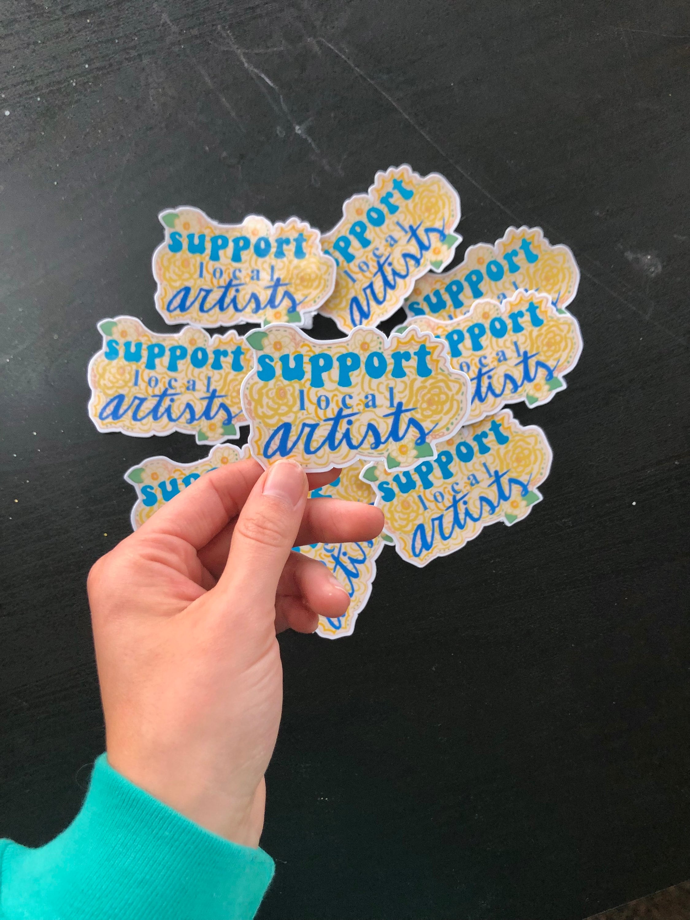 Support Your Local Artist Sticker Water Bottle Sticker - Etsy