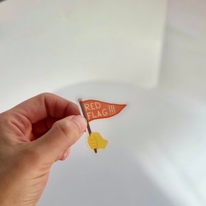 Red Flag Sticker || Water Bottle Sticker | Cute Sticker | Gift for ...