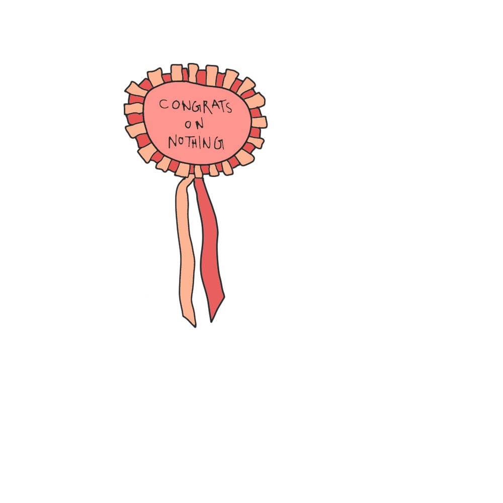 Congrats on Nothing Award Sticker Water Bottle Sticker Cute Sticker ...