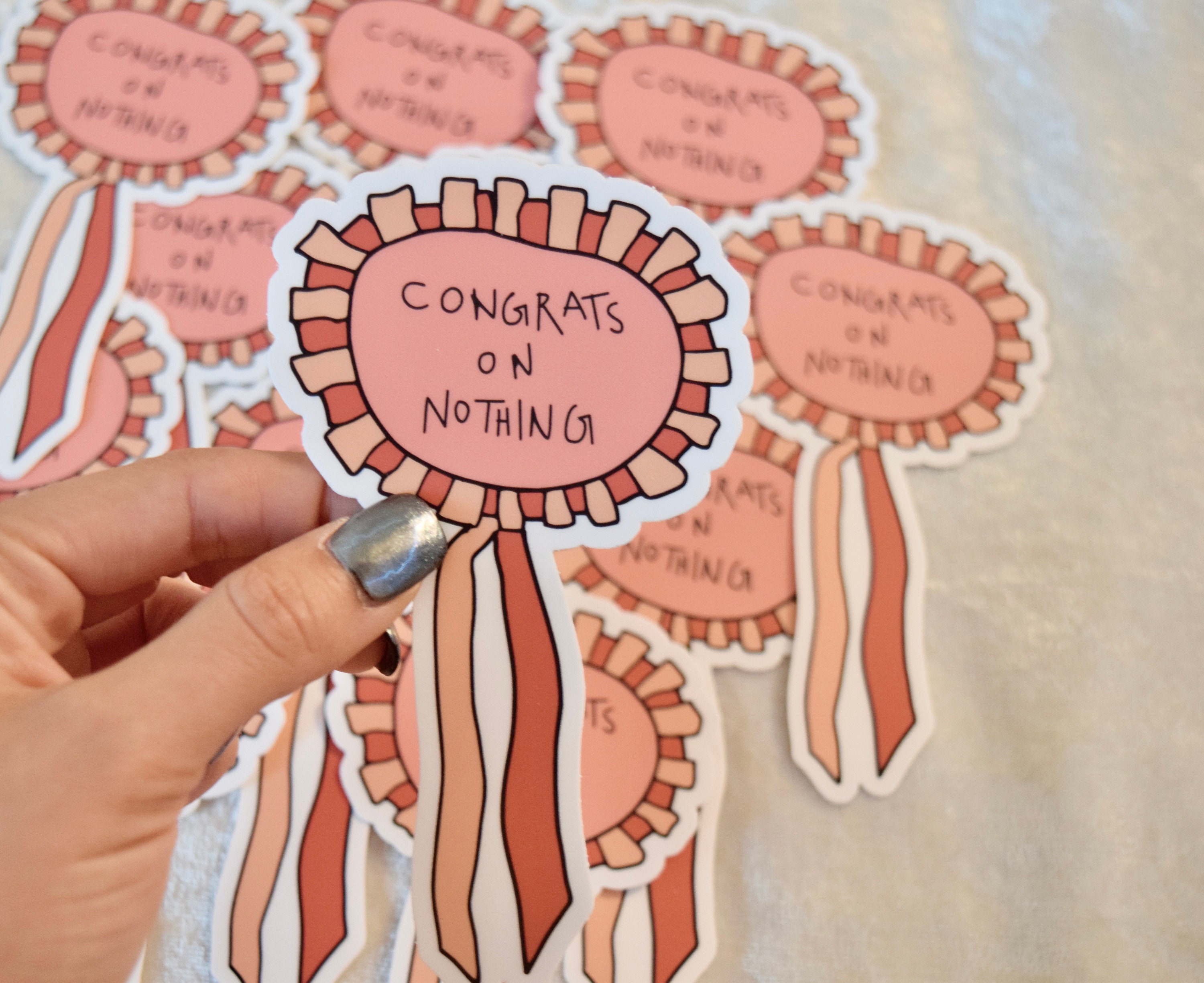 Congrats on Nothing Award Sticker || Water Bottle Sticker | Cute ...