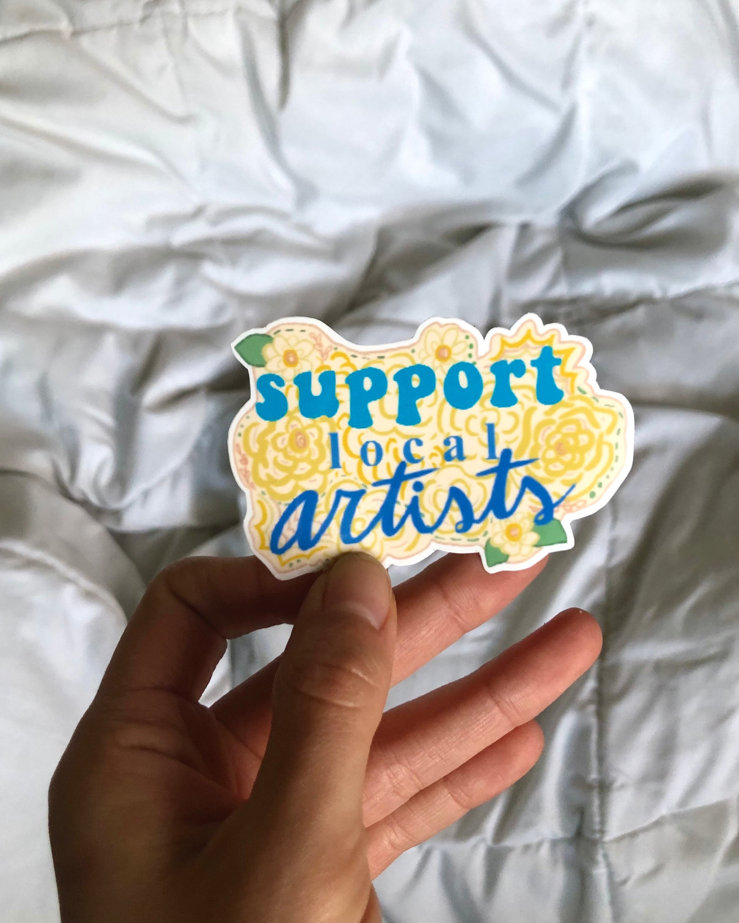 Support Your Local Artist Sticker Water Bottle Sticker - Etsy