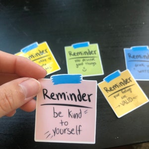 Reminder Be Kind to Yourself Sticker Water Bottle Sticker Cute Sticker ...