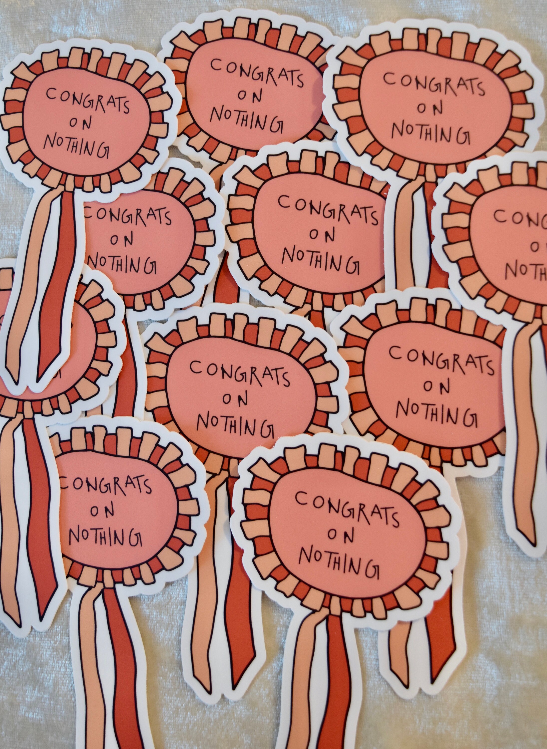 Congrats on Nothing Award Sticker Water Bottle Sticker Cute Sticker ...