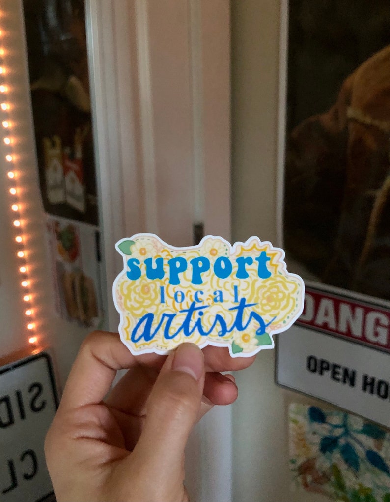 Support Your Local Artist Sticker Water Bottle Sticker - Etsy