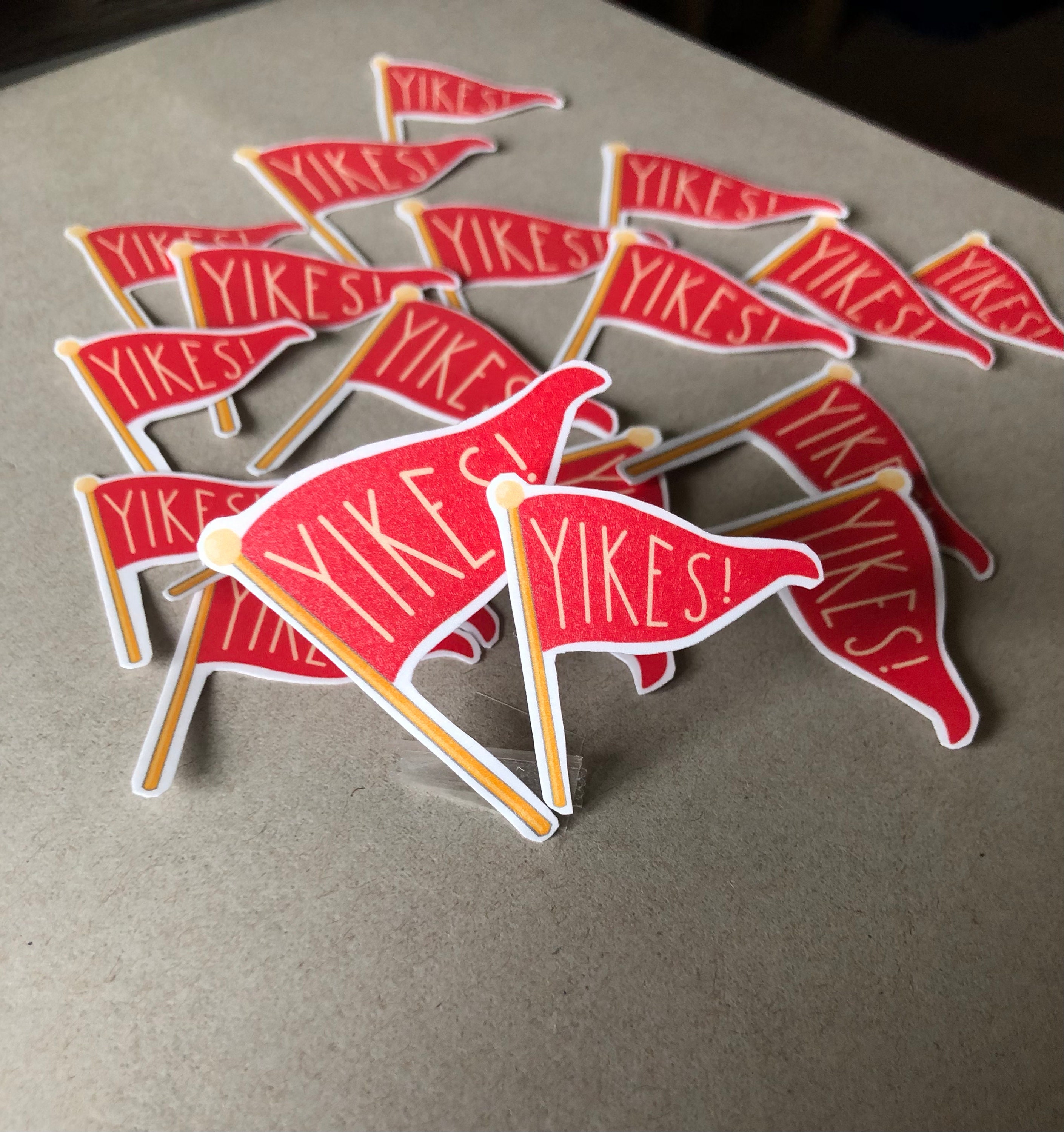 Yikes Red Flag Sticker || Water Bottle Sticker | Cute Sticker | Gift ...