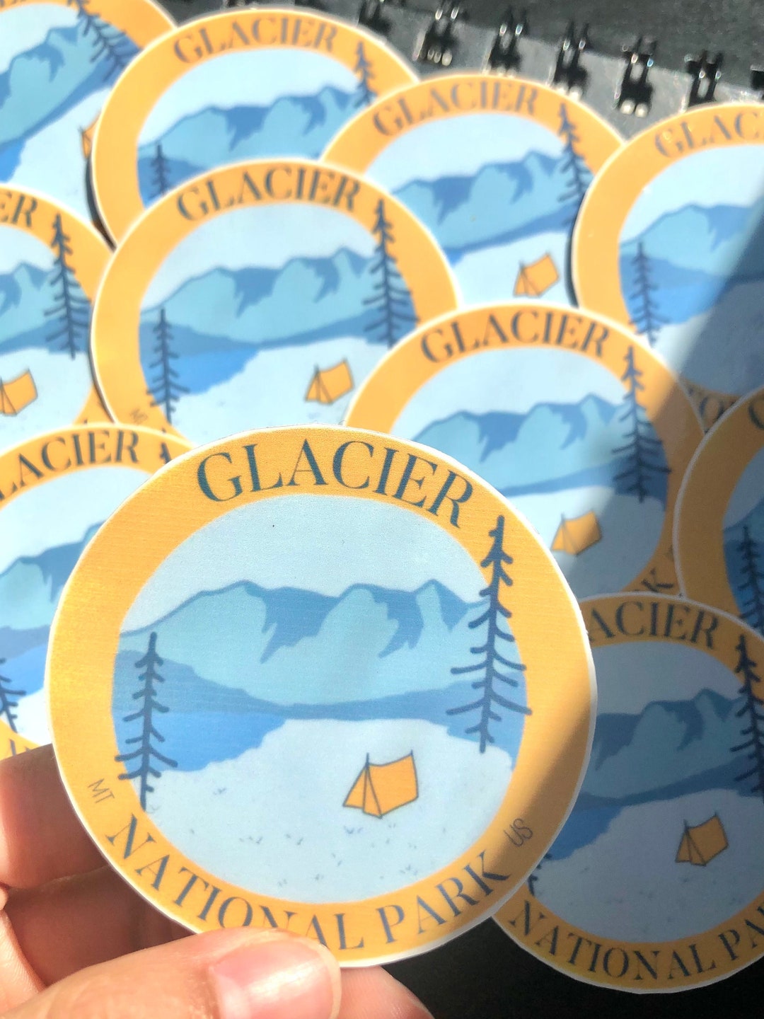 Glacier National Park Sticker || Water Bottle Sticker | Cute Sticker ...