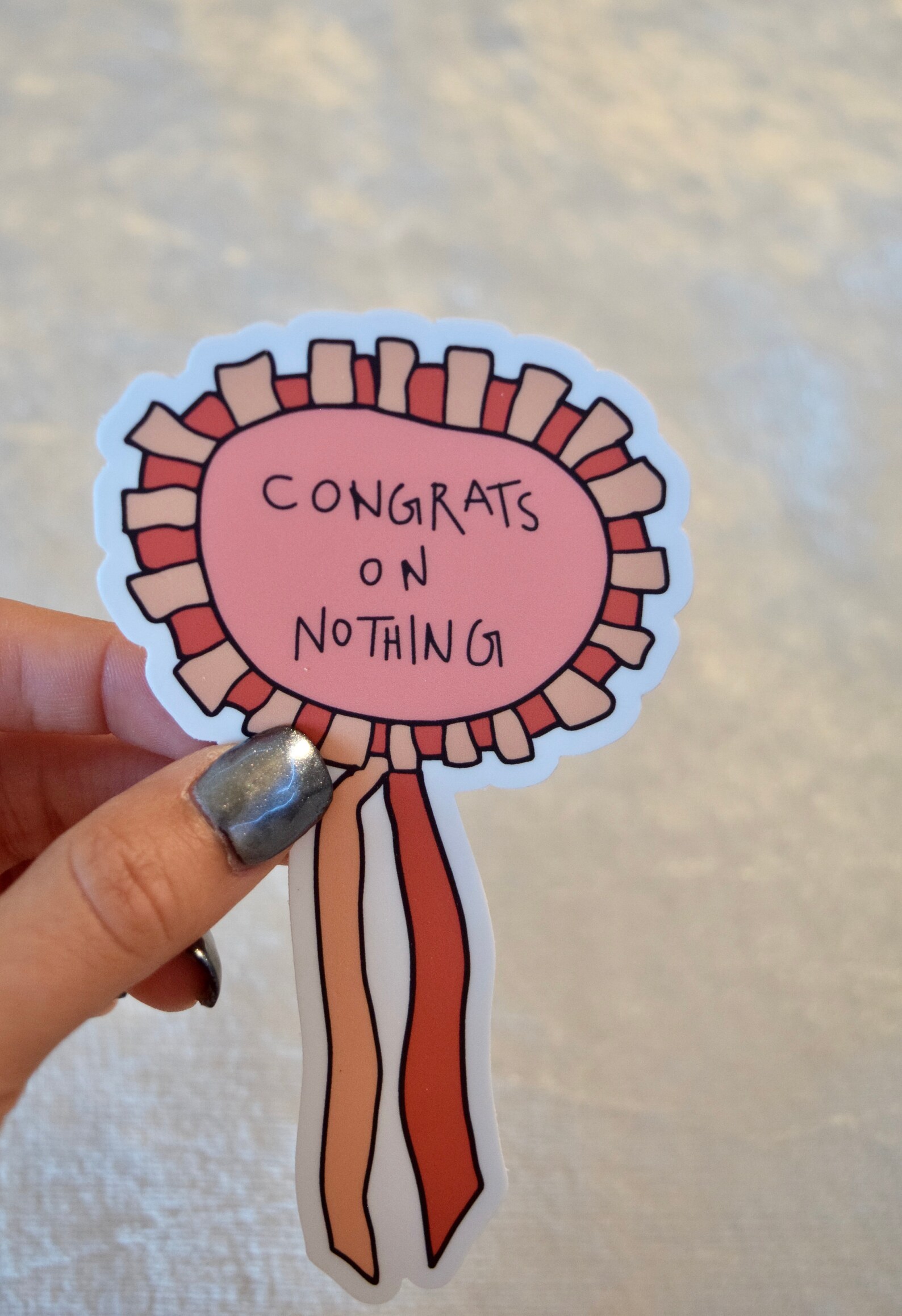 Congrats on Nothing Award Sticker || Water Bottle Sticker | Cute ...