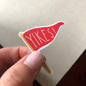 Yikes Red Flag Sticker || Water Bottle Sticker | Cute Sticker | Gift ...