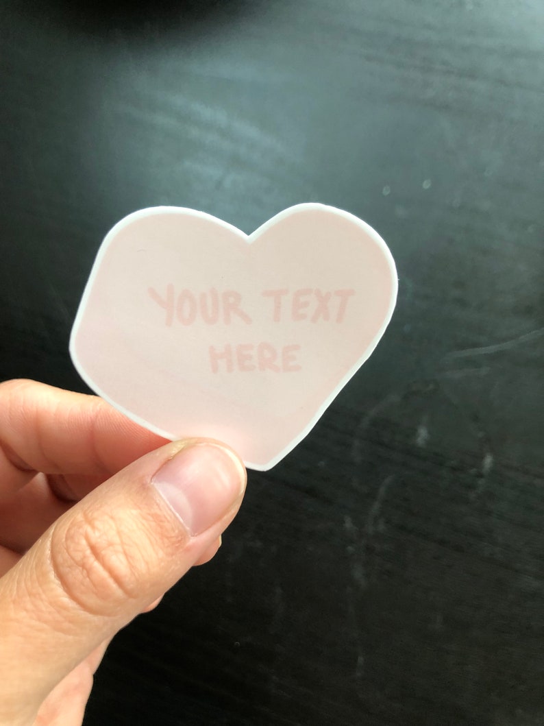 Custom Conversation Heart Sticker || Water Bottle Sticker | Cute ...