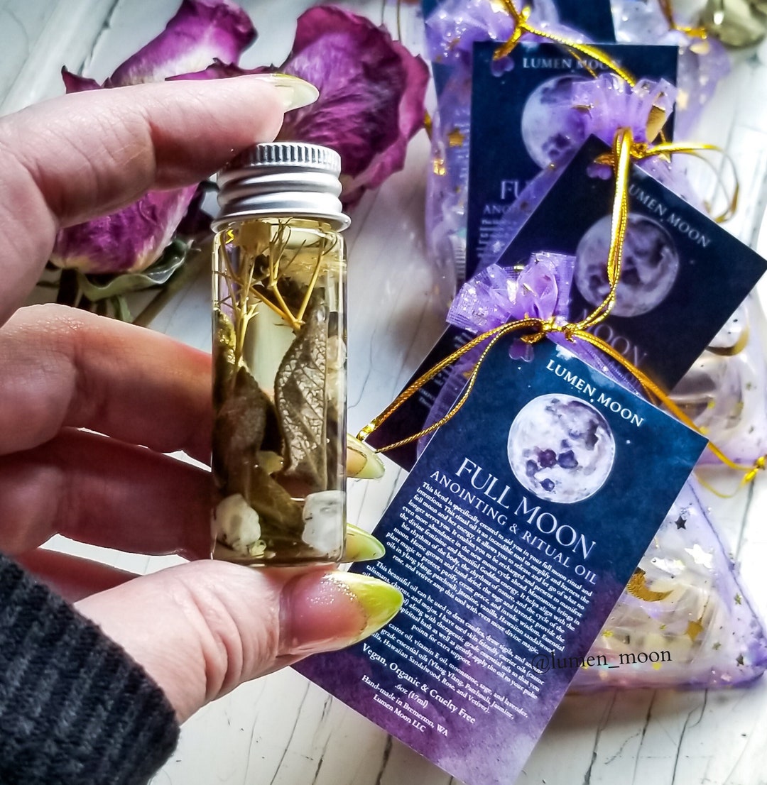 FULL MOON Ritual Oil, Full Moon Altar Oil, Moon Oil, Anointing Oil ...