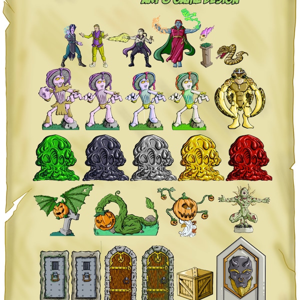 Rpg Paper Miniatures - Etsy