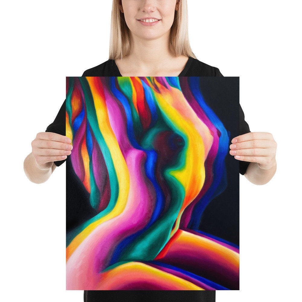 Colorful Female Figure Painting PRINT - Etsy