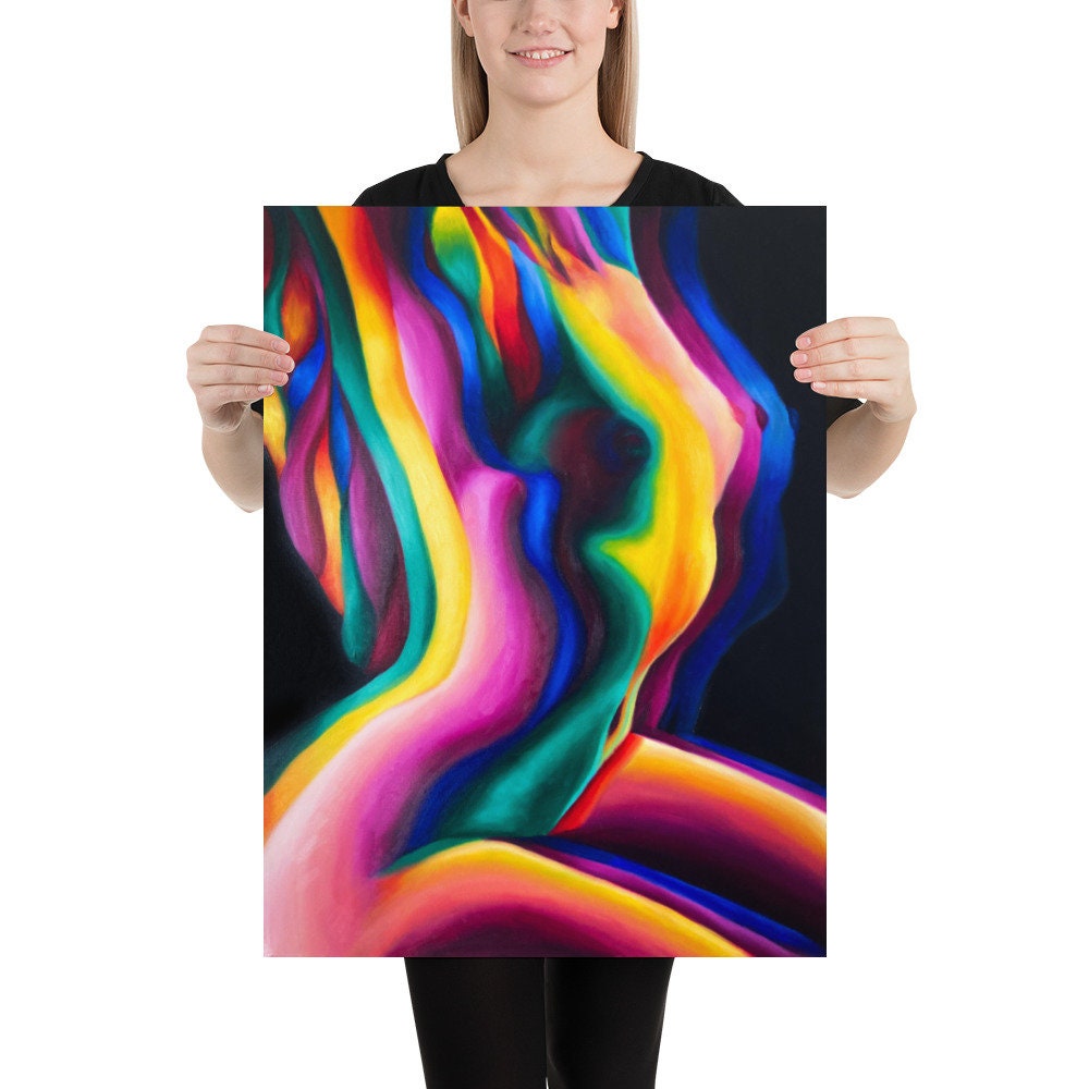 Colorful Female Figure Painting PRINT - Etsy