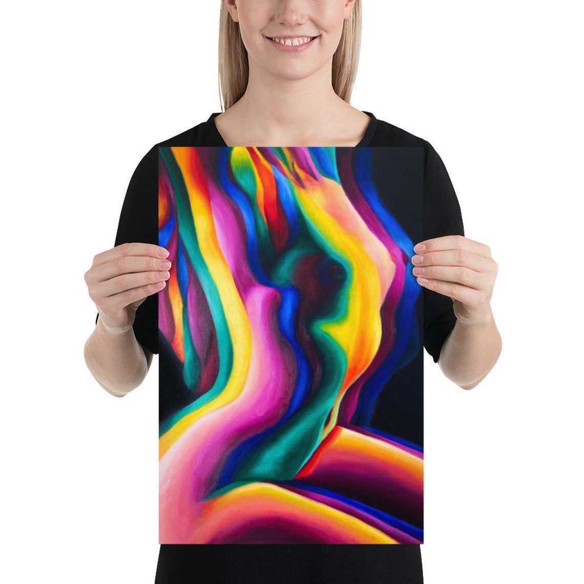 Colorful Female Figure Painting PRINT - Etsy