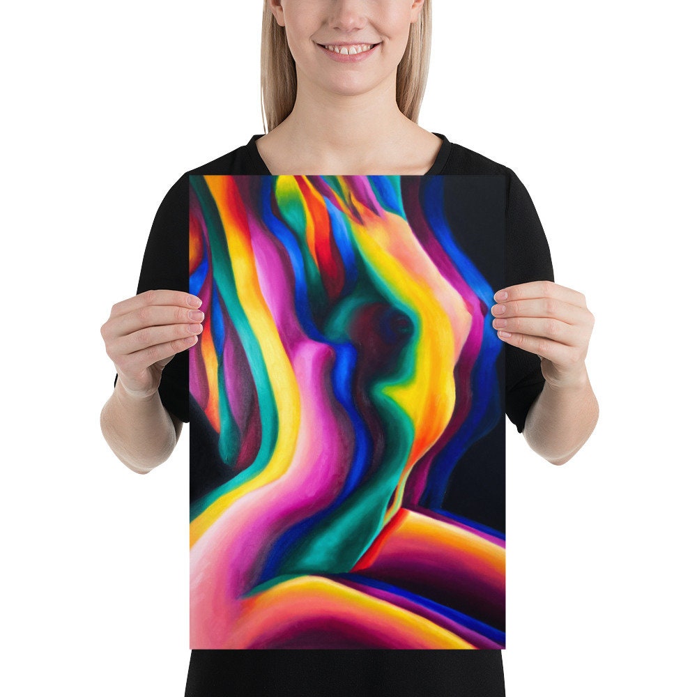 Colorful Female Figure Painting PRINT - Etsy