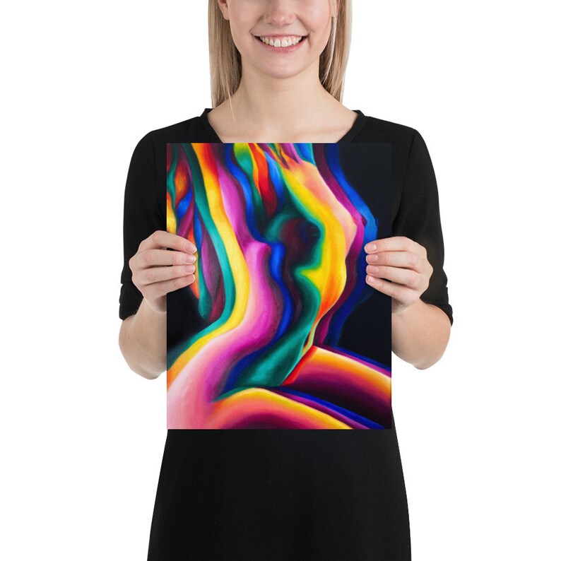 Colorful Female Figure Painting PRINT - Etsy