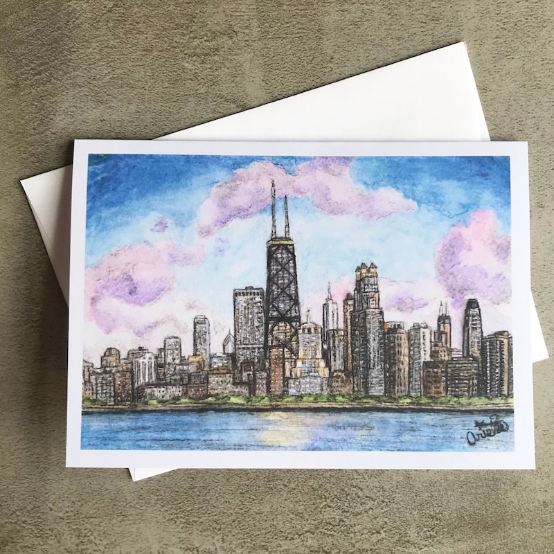 Chicago Card - Etsy